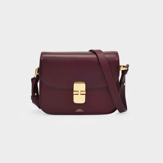 A.P.C. Grace Small Hobo Bag - A.P.C. - Vino - Leather