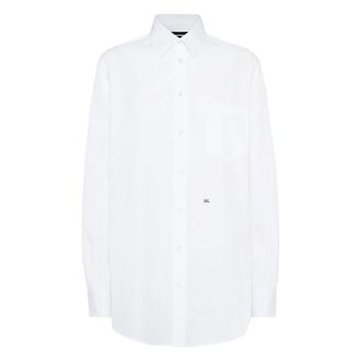 Dsquared2 Femme, Blouses et Chemises, Blanc, Taille: 34 FR Chemise Blanche Maxi Dean