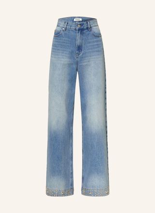 Sandro Sandro Wide Leg Jeans Mit Nieten blau