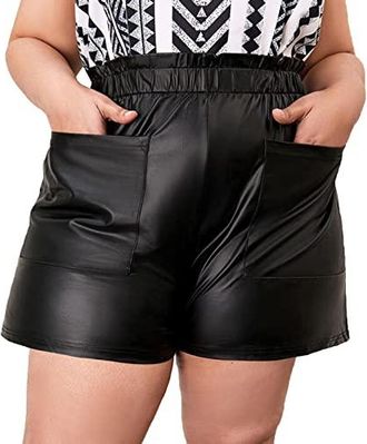 Generic Short de yoga de grossesse pour femme - Style d&eacute;contract&eacute; - Cordon de serrage - Confortable - Tendance - En cuir - Sexy - Loisirs en plein air - Short