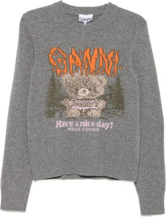 Ganni Damen, Strickwaren, Grau, XSGr&ouml;&szlig;e