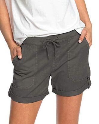 TOMWELL Shorts De Sport Femme Pantalon Court Ample Été Hot Pantalons Courte avec Cordon Casual Taille Élastique Casual Shorts De Femme pour Beach Yoga Pilates