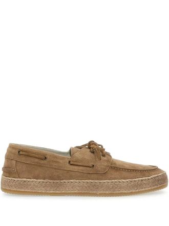 Corvari mocassins 1933 en velours - Marron