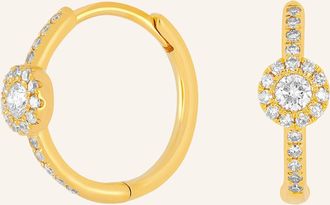 Leaf Creolen Pave Ii Aus 14 Karat Gelbgold Mit Diamanten gold