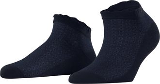 Burlington Damen Sneakersocken Montrose W Sn Baumwolle kurz gemustert 1 Paar, Blau Marine 6120, 36-41