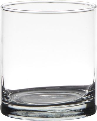 Hakbijl Dekoglas, Vase Zylinder H. 11cm D. 9cm transparent rund Glas Hakbijl