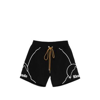 Rhude Homme, Shorts, Noir, Taille: L Short