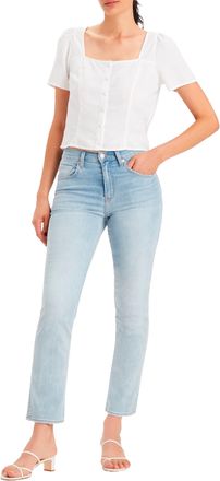 Levi's Damen 724 High Rise Straight Jeans, Cool Bright In Blue, 28W / 30L