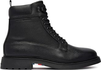 Tommy Hilfiger Schn&uuml;rschuhe Tommy Hilfiger Corporate Casual Mix W Wpm Boot FM0FM05988 Schwarz