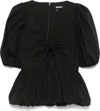 Rotate haut &agrave; manches bouffantes - Noir