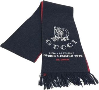 Gucci unisex, Pre-owned, Noir, Taille: ONE Size Pre-owned Vintage Scarf