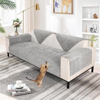 Shanna Aus Weichem Chenille Sofabezug 1/2/3/4 Sitzer L Form Sofa Couch überzug Ecksofa, Neue Universelle Rutschfeste Sofa Überwurf, Solide Dicke Strukturiert
