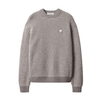 Maison Kitsun&eacute; Jersey Fox Head Waffle Stitch Comfort Jumper - - Knitwear - Herren - Beige - M