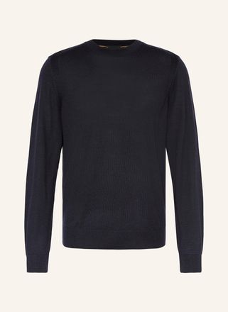 HUGO BOSS Pullover Overo Mit Seide Und Cashmere blau