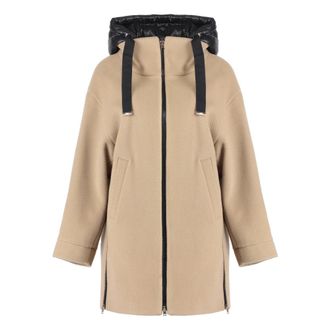 Herno Gepolsterte Jacke mit Seitenschlitzen - - Coats - Damen - Beige - M