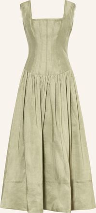 Aje Kleid Spirelle Mit Leinen gruen
