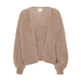 Americandreams Lee Kurze Strickjacke - - Knitwear - Damen - Braun - L