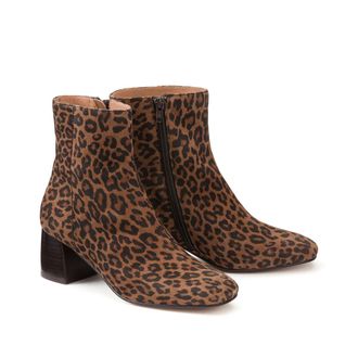 La Redoute Collections Boots À Talon En Cuir Signature Marguerite