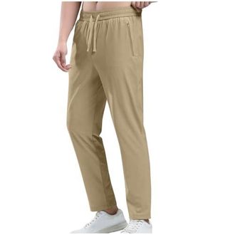 Generic Pantalon Jogging Homme Coton Pantalons de Sport Décontracté Pantalons Homme Décontractés Baggy Jogging Taille Élastique Léger Séchage Rapide Randonnée