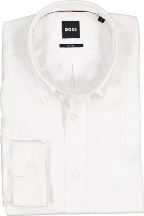 HUGO BOSS Herren Hemden wei&szlig; Baumwolle