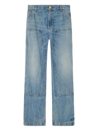 Versace jean Carpenter &agrave; poches style bleu de travail