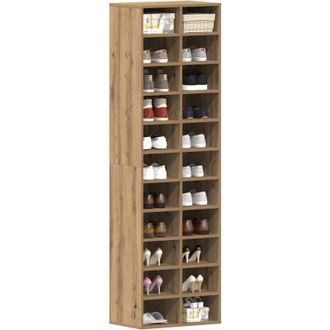 vidaXL Vidaxl - Meuble &agrave; chaussures ch&ecirc;ne artisanal 54x34x183cm bois ing&eacute;nierie