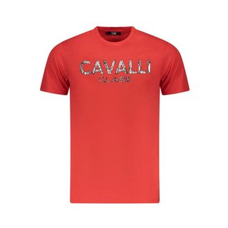 Cavalli Homme, Tops, Rouge, Taille: 2XL T-shirt à manches courtes