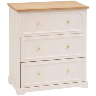 Atmosphera Commode Mohea ivoire 3 tiroirs - Atmosphera cr&eacute;ateur dint&eacute;rieur