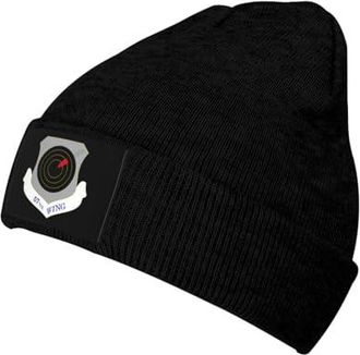 Generic Tricoté Bonnet Bouclier De La 57E Escadre De LUsaf Anti-Transpiration Bonnets en Tricot Classique Beanie Hats pour Femme Ski Cyclisme