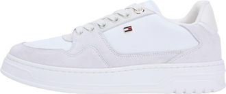 Tommy Hilfiger Damen Th Court Sneaker Leather Fw0fw09177 Low Top, White (White), 40 EU