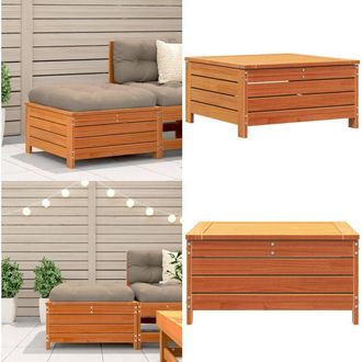 vidaXL Vidaxl - Repose-pied de jardin cire marron 62x63,5x32 cm bois pin massif - Repose Pied Jardin - Fauteuil Jardin - Mobilier Jardin - Meubles Exterieur