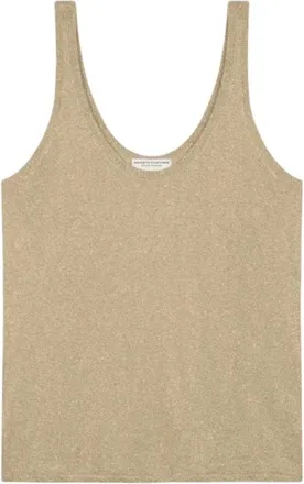 Majestic Filatures Femme, Tops, Beige, Taille: 42 FR D&eacute;bardeur Dor&eacute;