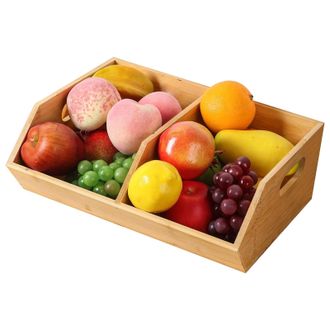 Generic Pantry Organizer - Stackable Wooden Storage, Wooden Pantry Bins for Kitchen and Bathroom, Food Storage Boxes for Bread, Vegetables, Fruit, Potato, Oni