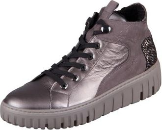 Waldläufer H-Livia Mid Top 941804 403 Baskets mi-hautes pour femme Gris, Beige ardoise carbone, 38.5 EU Large