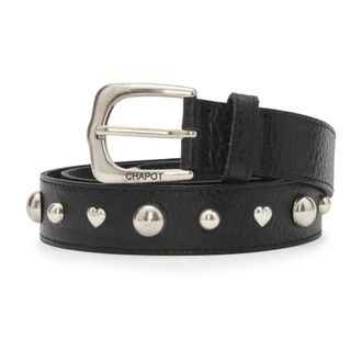 Fab By Fabienne Chapot Fabienne Chapot - Ceinture Play Of Studs en cuir - Femme - Accessoires - Noir - Taille: 85 CM