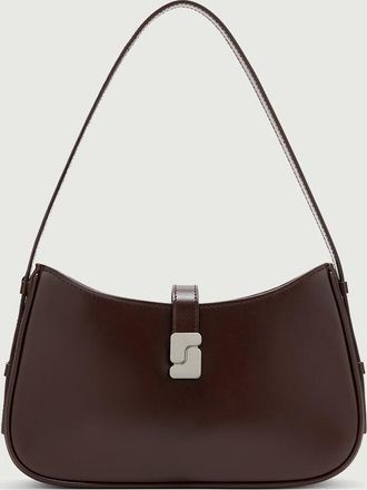 SOEUR SAC BONNIE CHOCOLAT FERMOIR ARGENT&Eacute;