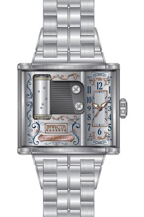 Invicta Artist 49474 Herrenuhr - Quarzwerk - Edelstahl mit silbernem Zifferblatt - 52 mm