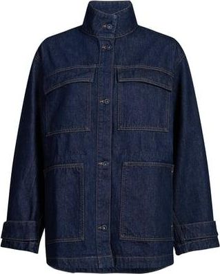 Adolfo Dominguez Veste denim &agrave; col montant en coton