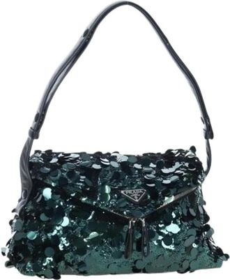 Prada Sac bandouli&egrave;re vintage Pre-owned en nylon - Femme - Pre-owned - Vert - Taille: ONE Size