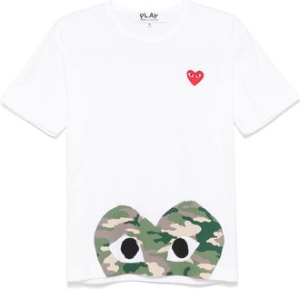 Comme Des Garçons T-Shirt mit Herz-Patch - Weiß