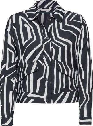 Cecil Damen B212199 Kurze Jacke mit Print, universal Blue, XL