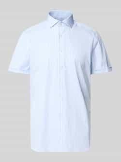 Olymp Level 5 Slim Fit Business-Hemd mit Blockstreifen und Kentkragen