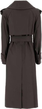 Victoria Beckham Cotton Wrap Coat - Brown