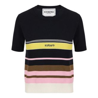 Iceberg Femme, Pulls, Multicolore, Taille: 38 FR T-shirt ras du cou