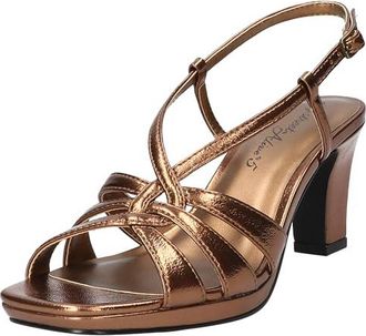 Easy Street Sandales &agrave; talons Valorie pour femme, Bronze froiss&eacute;, 9 X-Wide