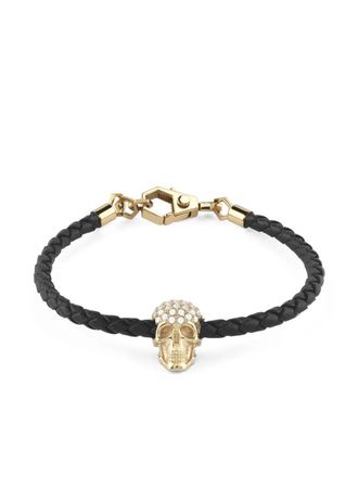 Philipp Plein Armband aus Leder - Gold