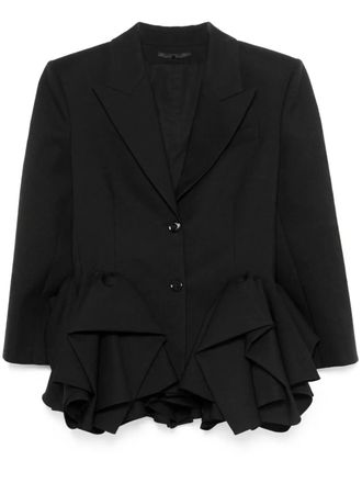 Viktor & Rolf blazer à volants - Noir
