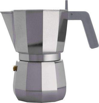 Alessi Moka Espressokanne grau 300 ml oktogonal Design