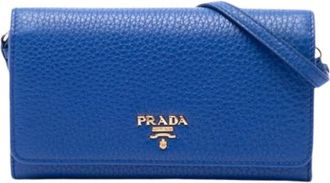 Prada Sac bandouli&egrave;re mini vintage doccasion - Femme - Pre-owned - Bleu - Taille: ONE Size