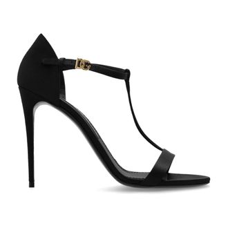 Dolce & Gabbana Satin High Heel Sandalen - - Shoes - Damen - Schwarzk - 40 EU